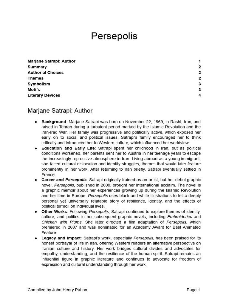 Persepolis | PDF