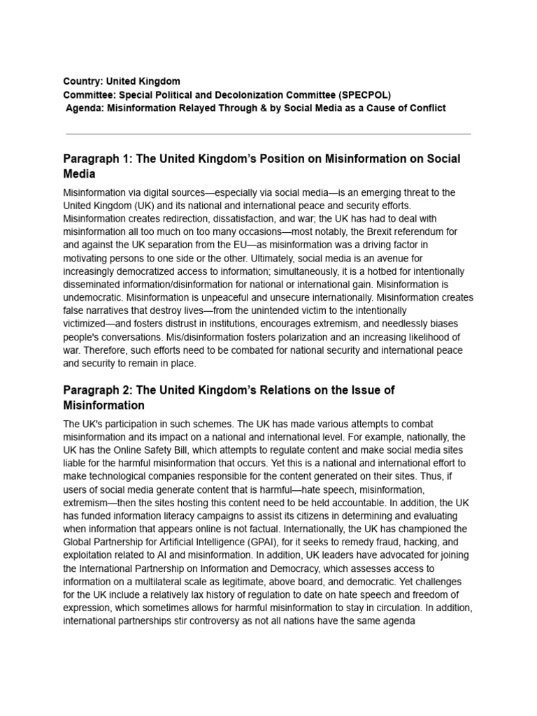 UK Strategies Against Social Media Misinformation | PDF | Social Media ...
