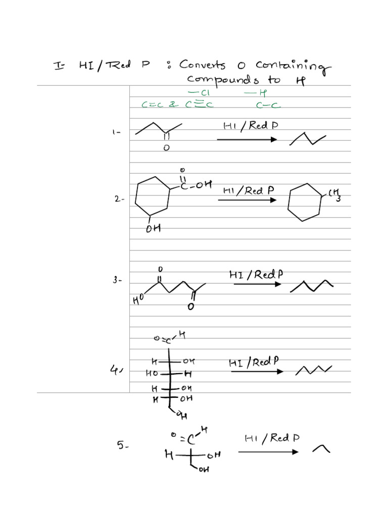 Reagents Reduction and Oxidation | PDF | Aldehyde | Carboxylic Acid