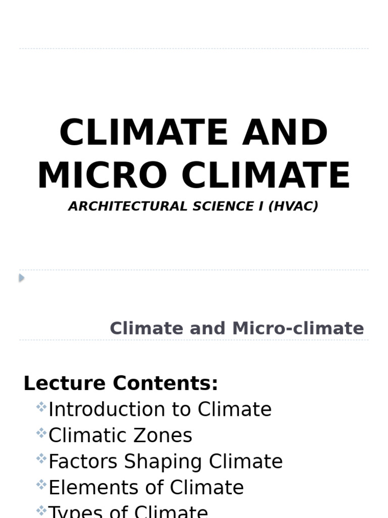Architectural Science I Lec. III | PDF | Earth | Humidity