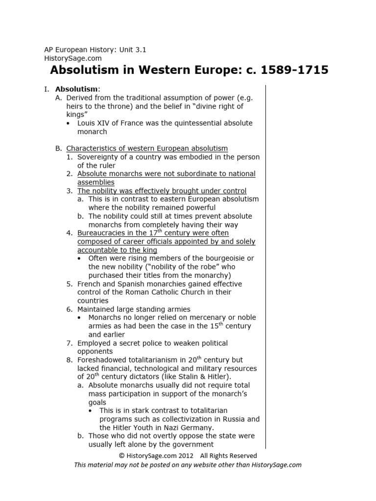 06-Absolutism in Western Europe | PDF | Baroque | Absolute Monarchy