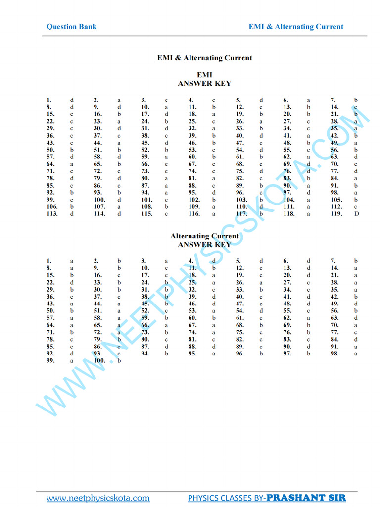 Emi and Ac Key | PDF