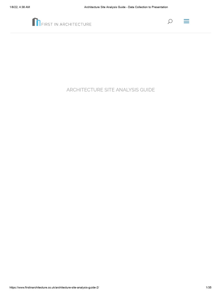 Architecture Site Analysis Guide - Data Collection To Presentation ...