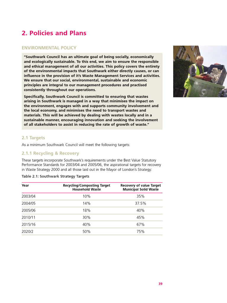 Waste Strategy - Policies Plans and Glossary-1 | PDF | Waste Management | Waste
