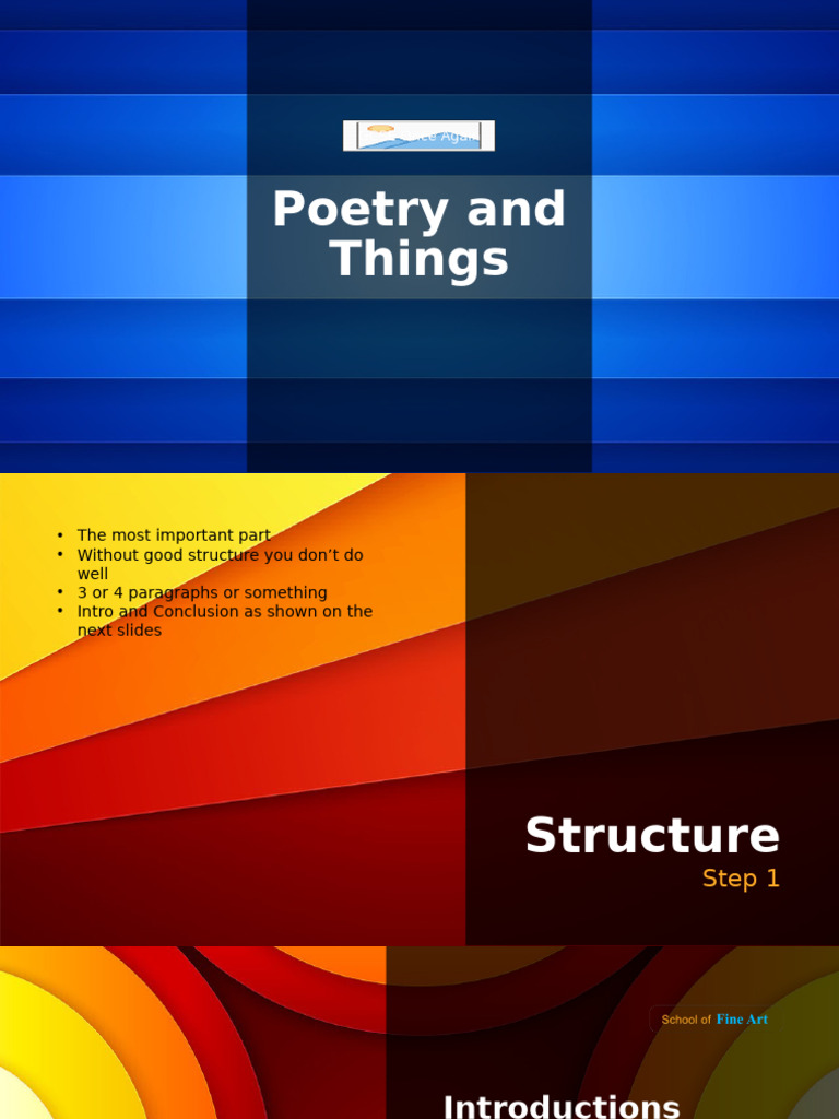 GCSE Poetry Structure Guide | PDF | Poetry