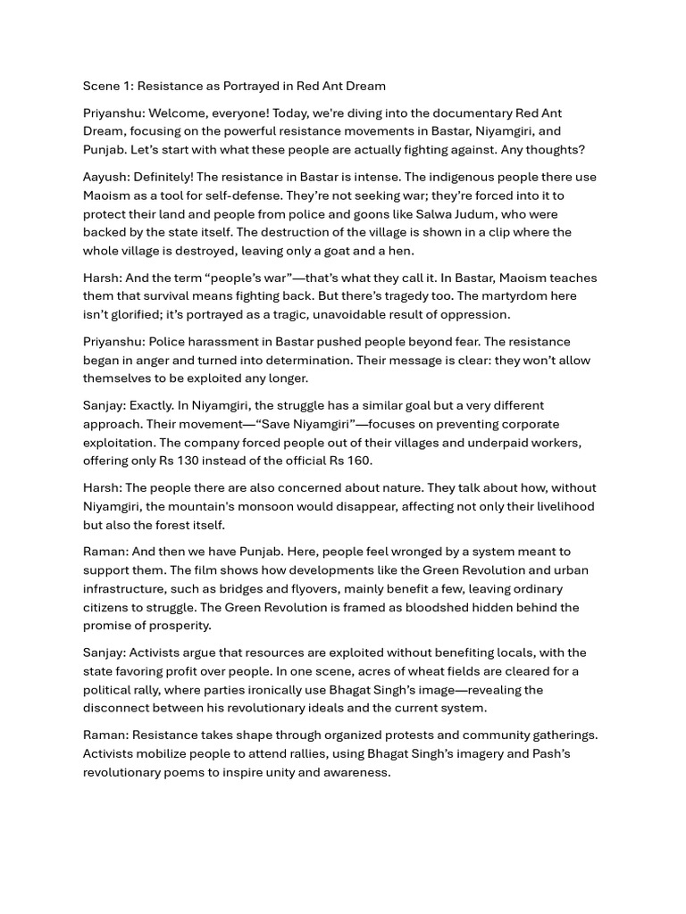 Resistance Movements in Red Ant Dream | PDF