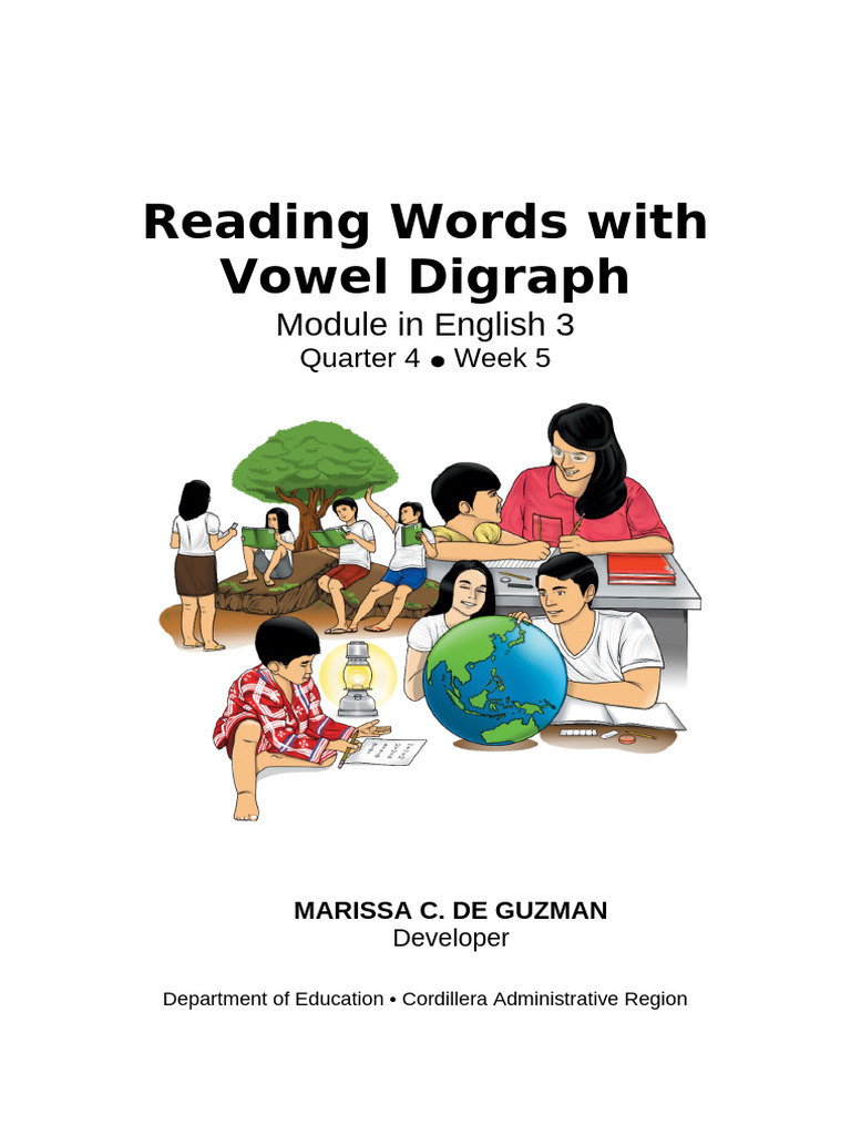 Engl3 Q4 Mod5 Reading Words With Vowel Digraph-Deguzman Bgo V3-Reviewed | PDF | Alphabet ...