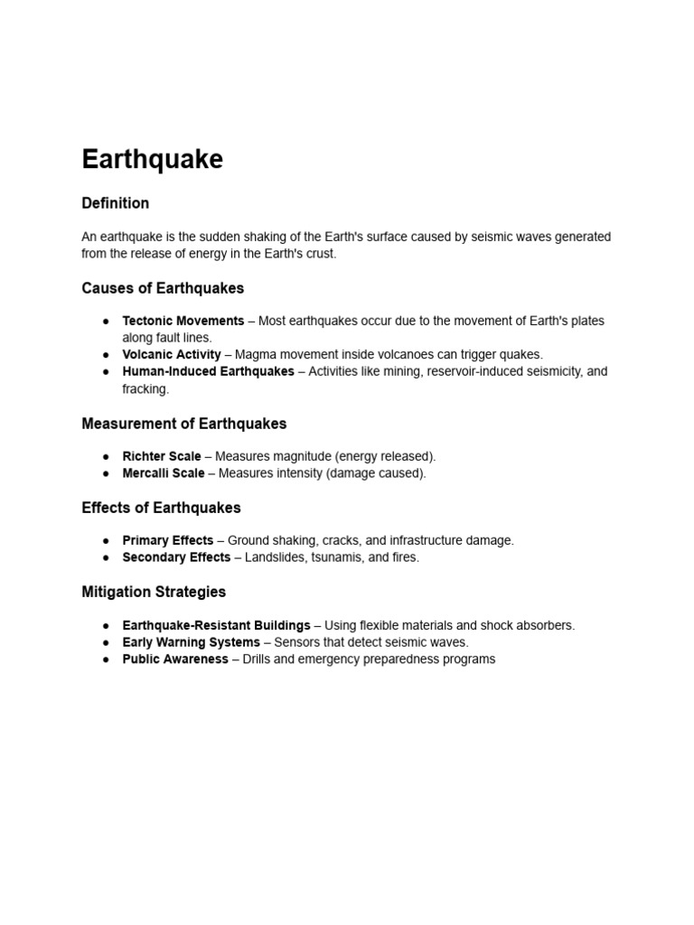 Earthquake Basics for Learners | PDF
