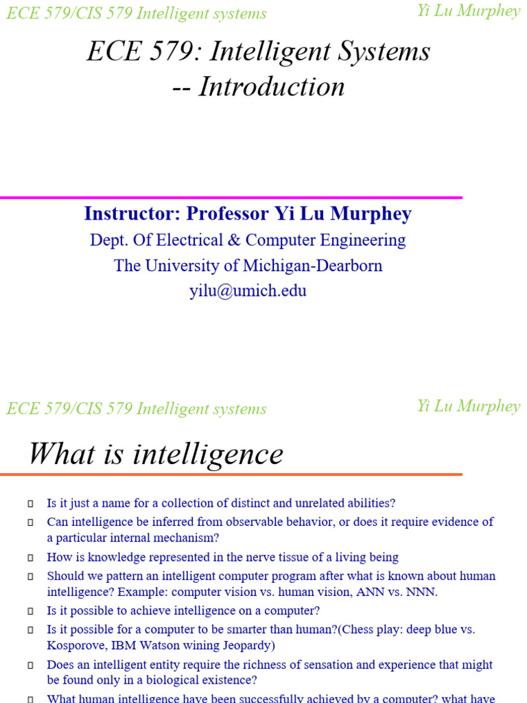 Intelligent Systems in AI and Machine Learning | PDF | Artificial ...