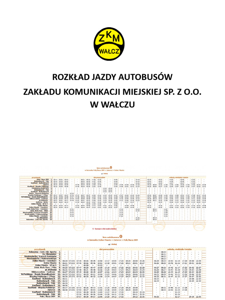 Rozklad Jazdy Autobusow | PDF