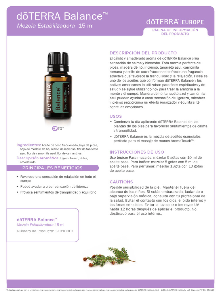 Doterra Balance | PDF | Masaje