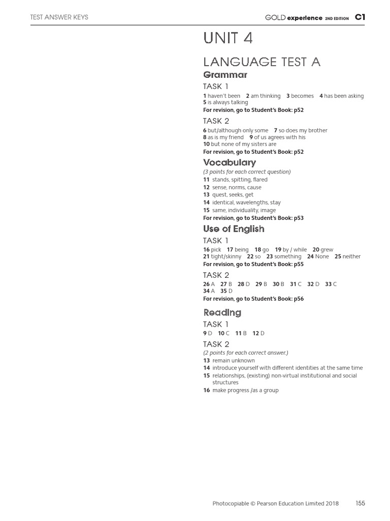 Unit 4 Test Key | PDF