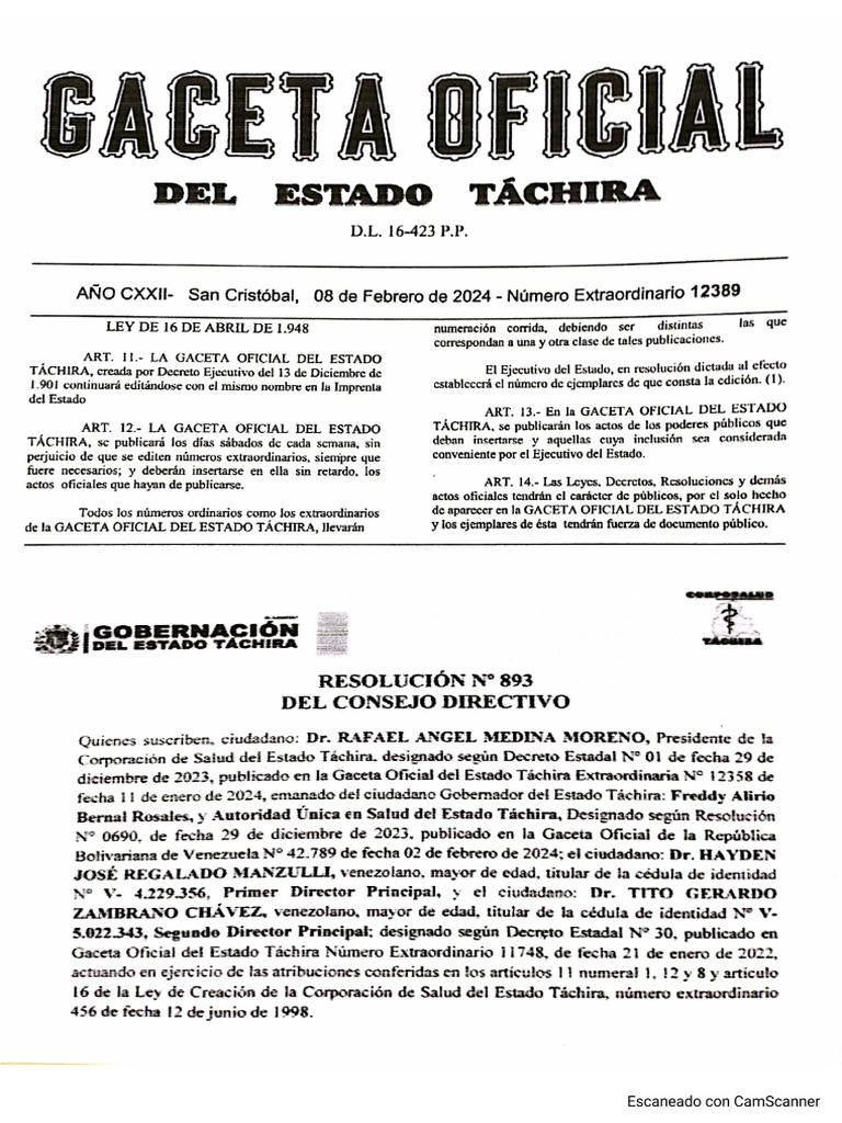 Gaceta Oficial Comisión de Contrataciones | PDF