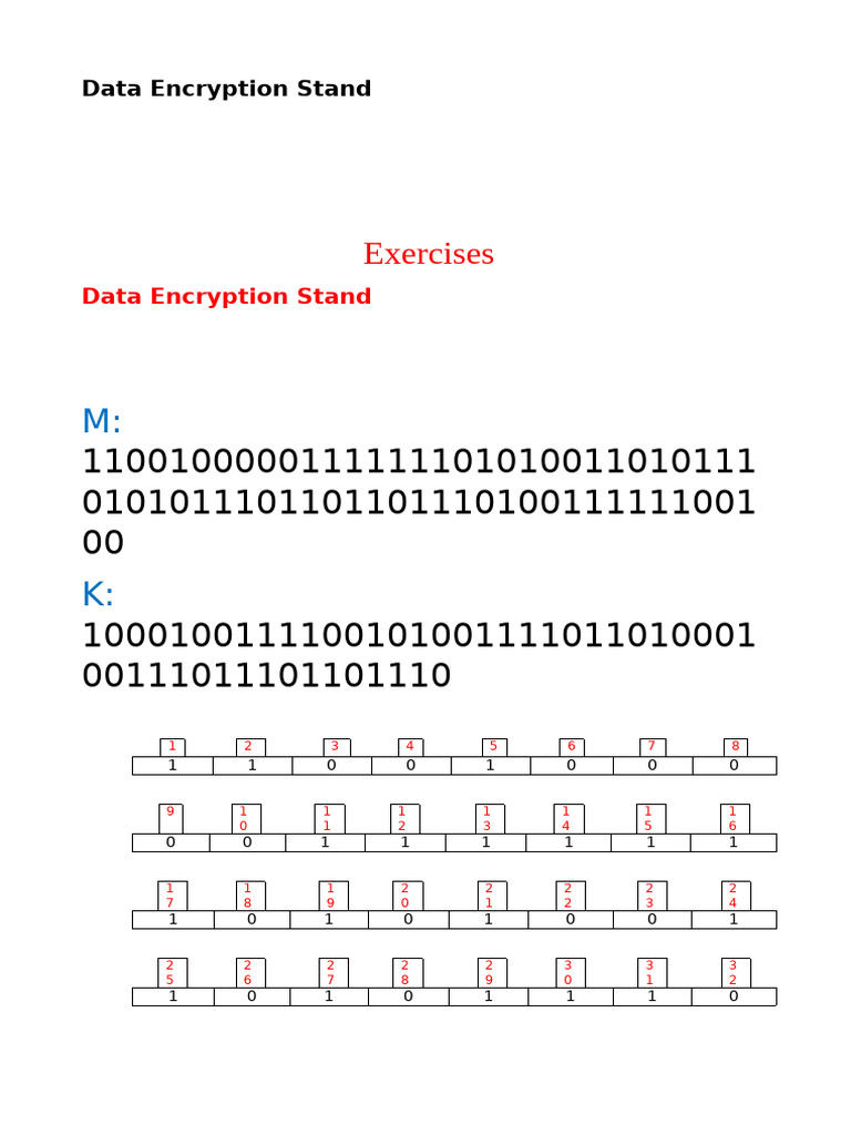 Exercises: Data Encryption Stand | PDF