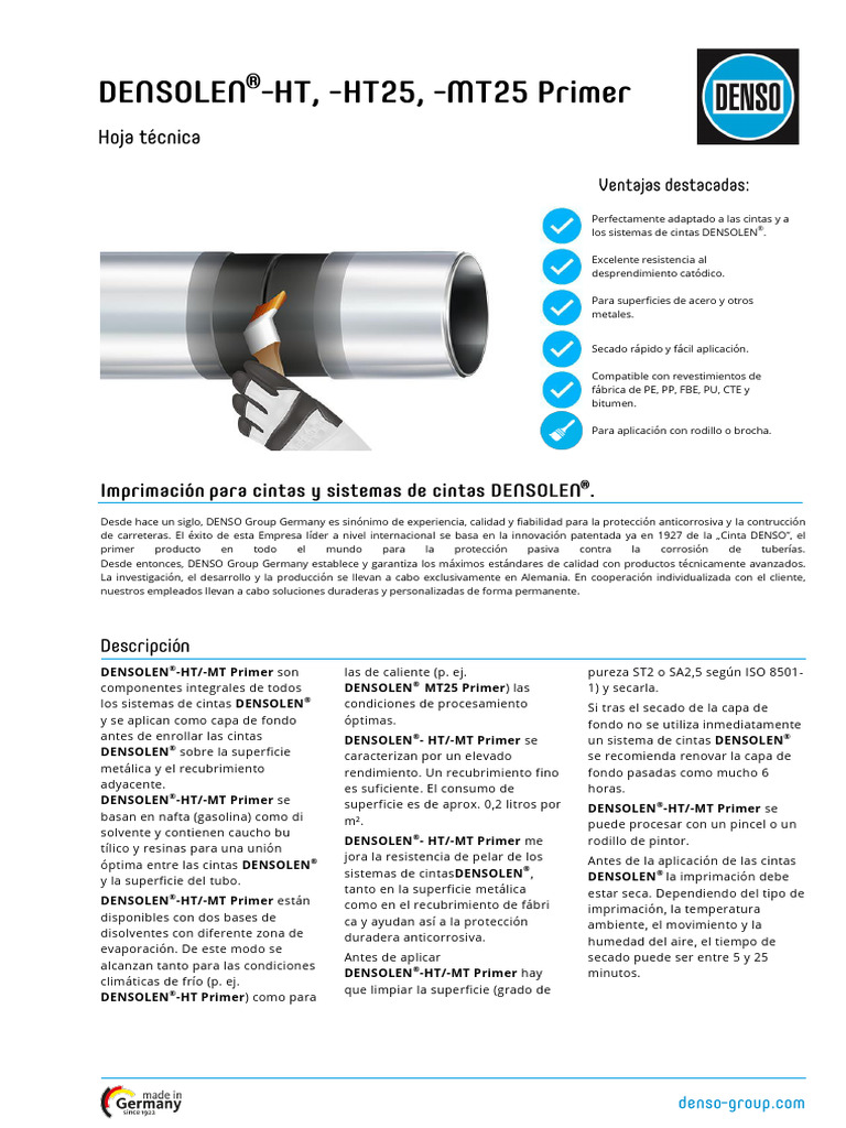 DENSOLEN R - HT-HT25-MT25 Primer Hoja Tecnica PR00133844 | PDF | Materiales