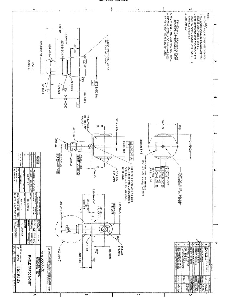 Pintle Tripod Mount Specifications | PDF