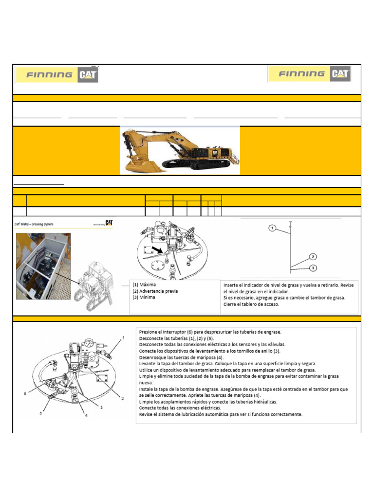 Inspección y Cambio de Tambor de Grasa | PDF | Bomba | Ingeniería mecánica