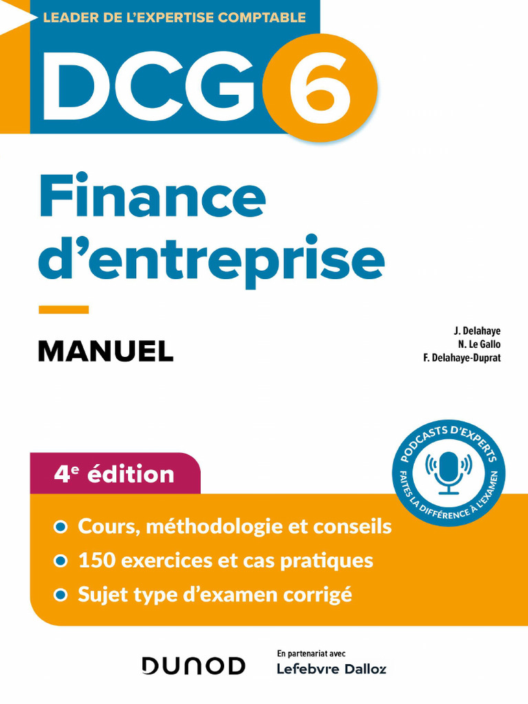 DCG 6 Finance Dentreprise Manuel (Florence Delahaye-Duprat, Jacqueline Delahaye Etc.) (Z-Library ...