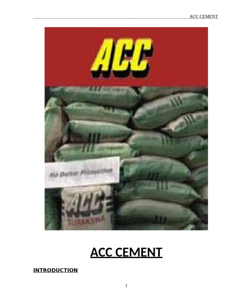 Acc Cement | PDF | Concrete | Cement