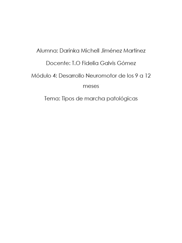 Tipos de Marcha Patológica | PDF | Sistema nervioso | Enfermedades y ...