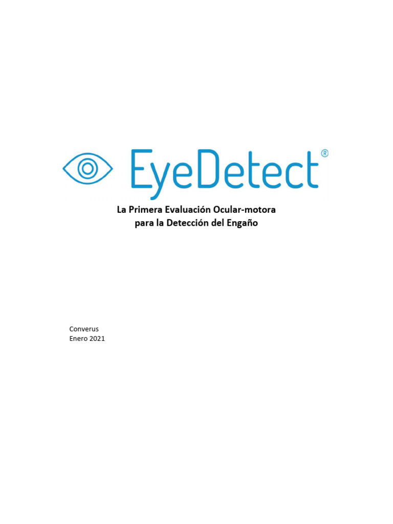 Converus-EyeDetect Whitepaper 01-2021 Spanish | PDF | Polígrafo | Mentira