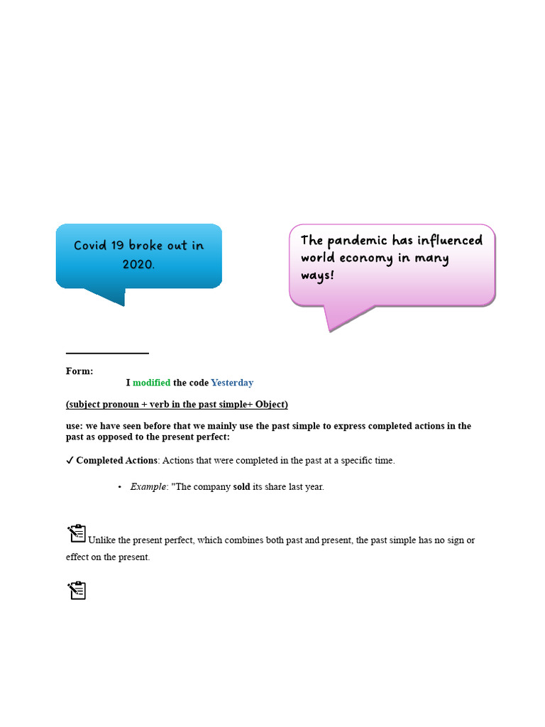 Present Perfect Vs Past Simple Intro | PDF | Verb | Semantic Units