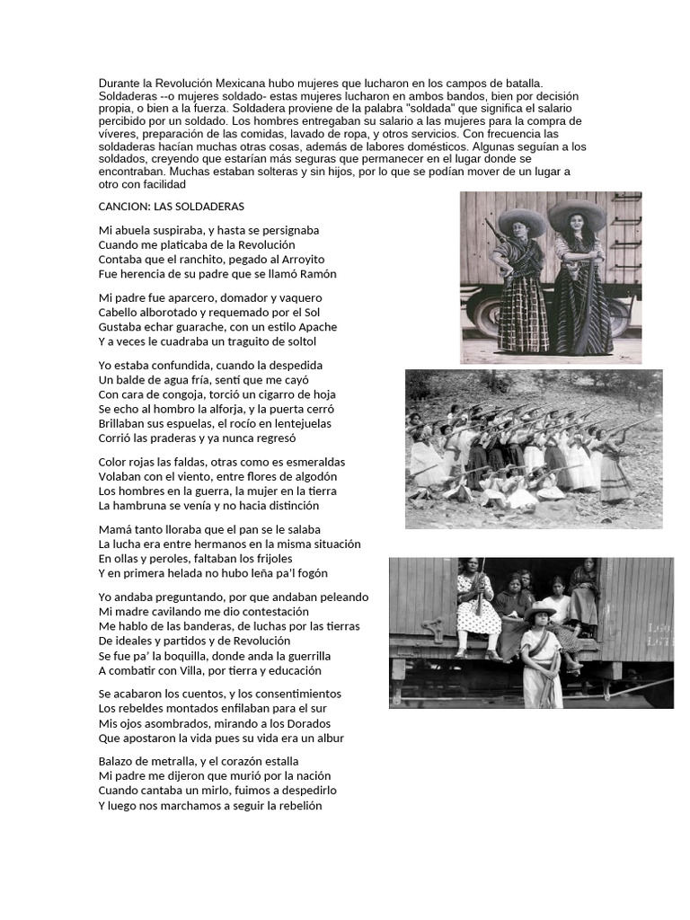 Soldaderas: Heroínas de la Revolución | PDF