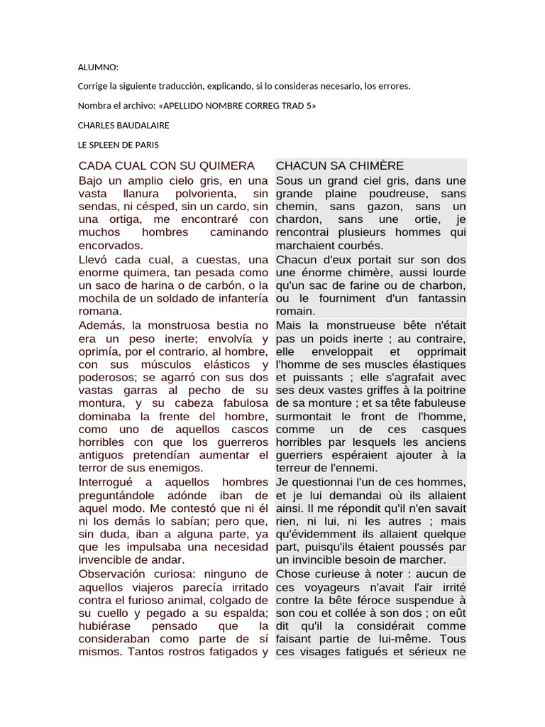 Trad 5 Correg Trad Cada Cual C Su Quimera 2 | PDF | Astronomía | Ciencias fisicas