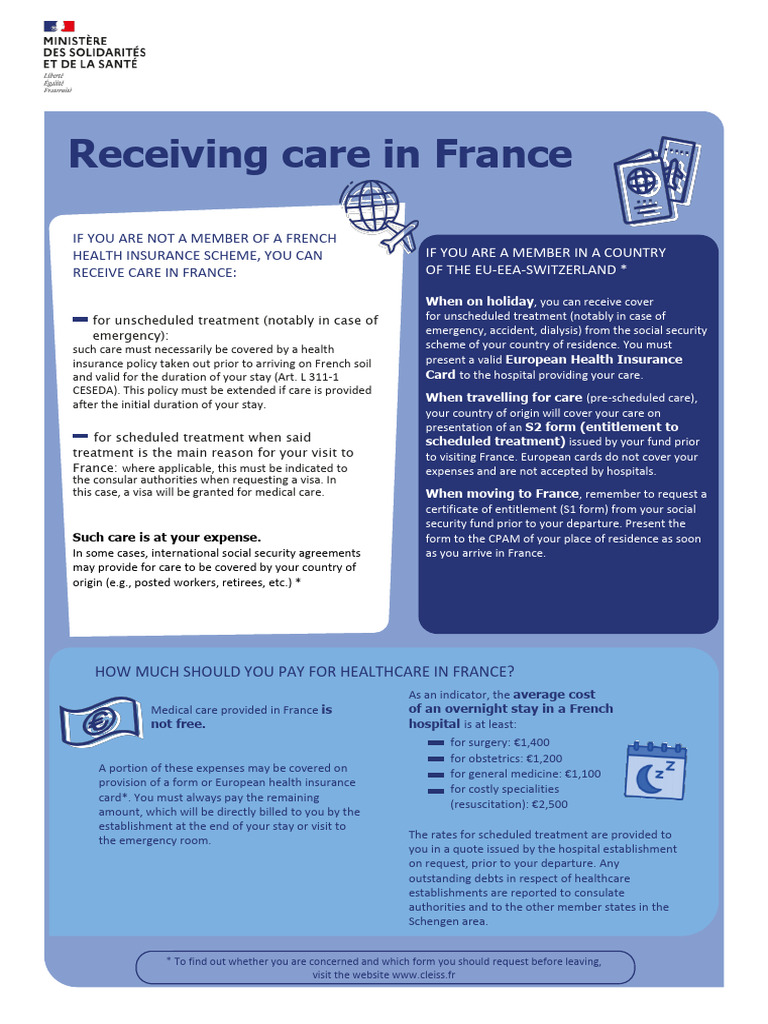 Healthcare Access in France for Visitors | PDF | Travel Visa | Public ...