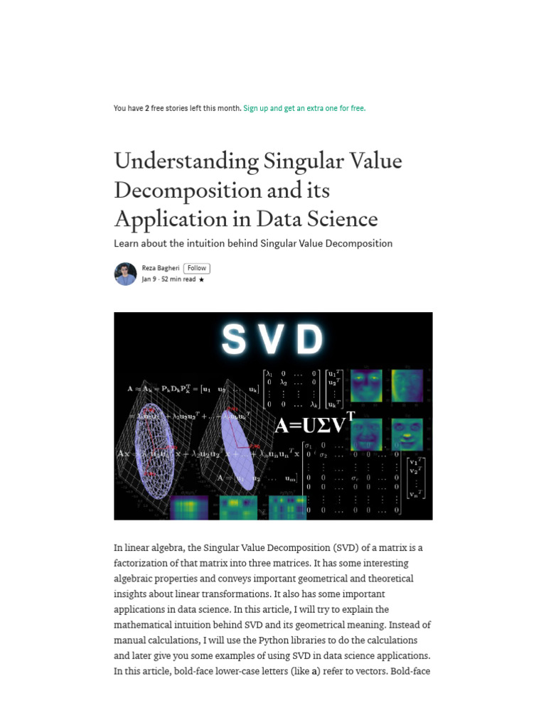 Understanding Singular Value Decomposition and Its Application in Data ...