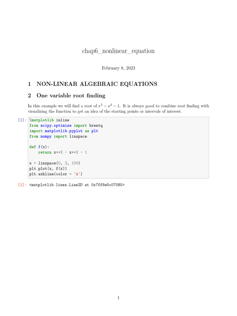 Chap6 Nonlinear Equation | PDF | Computational Science | Numerical Analysis