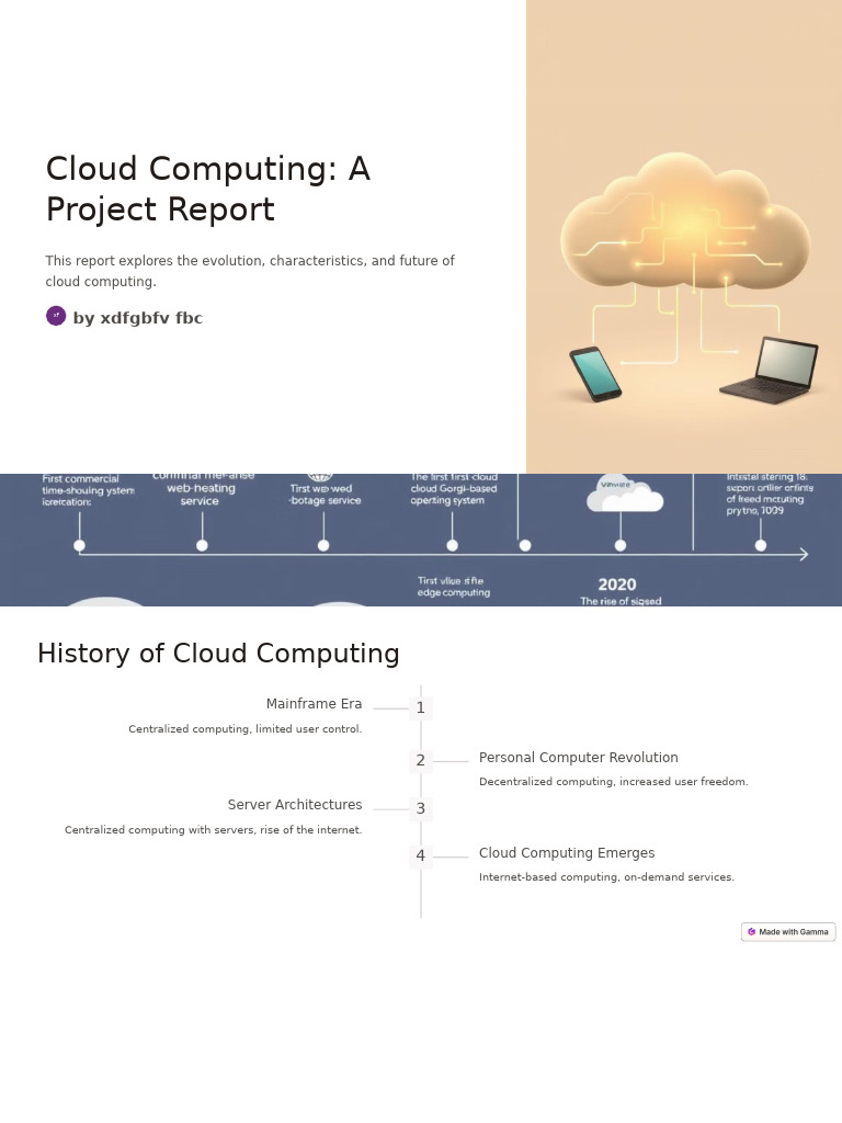 Cloud Computing A Project Report | PDF