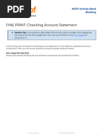 FINE PRINT: Checking Account Agreement: Teacher Tip | PDF | Transaction ...