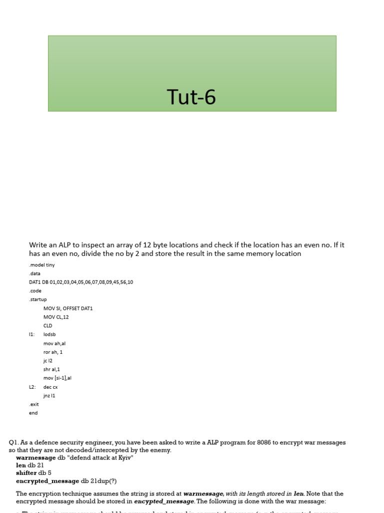Tut 6 | PDF