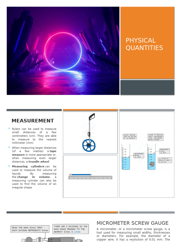 Measuring Physical Quantities Guide | PDF | Euclidean Vector | Weight