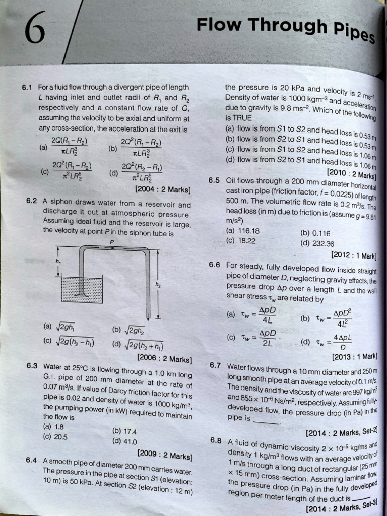 Flow Through Pipe | PDF | Physical Quantities | Continuum Mechanics
