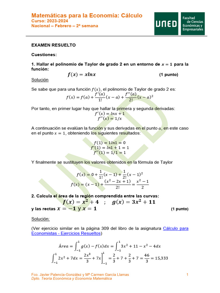 Solucionario Febrero 2024 2-S | PDF | Asíntota | Función (Matemáticas)