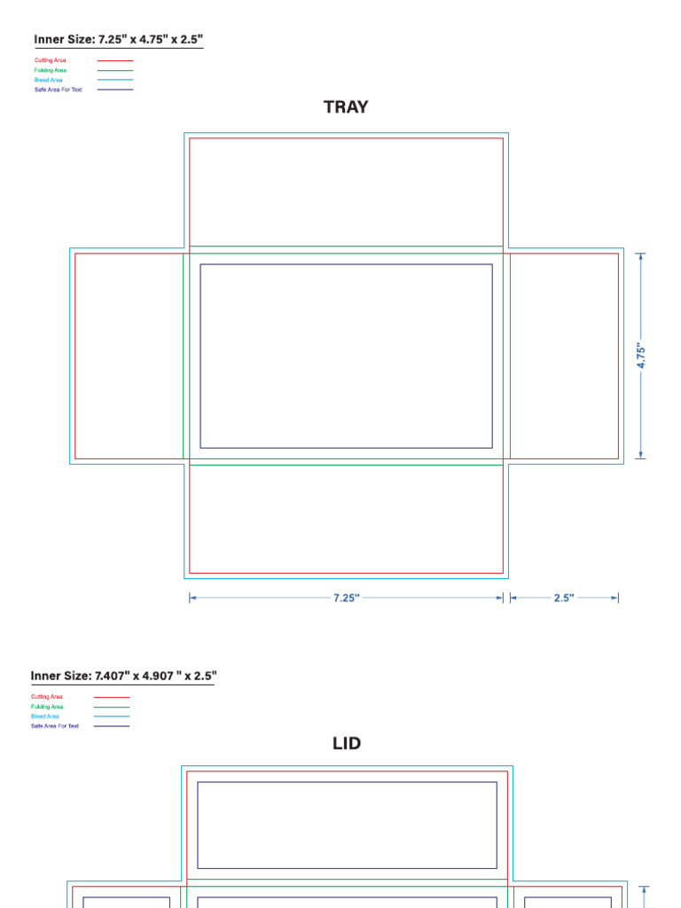Two Piece Box - Template 17-01-24 | PDF