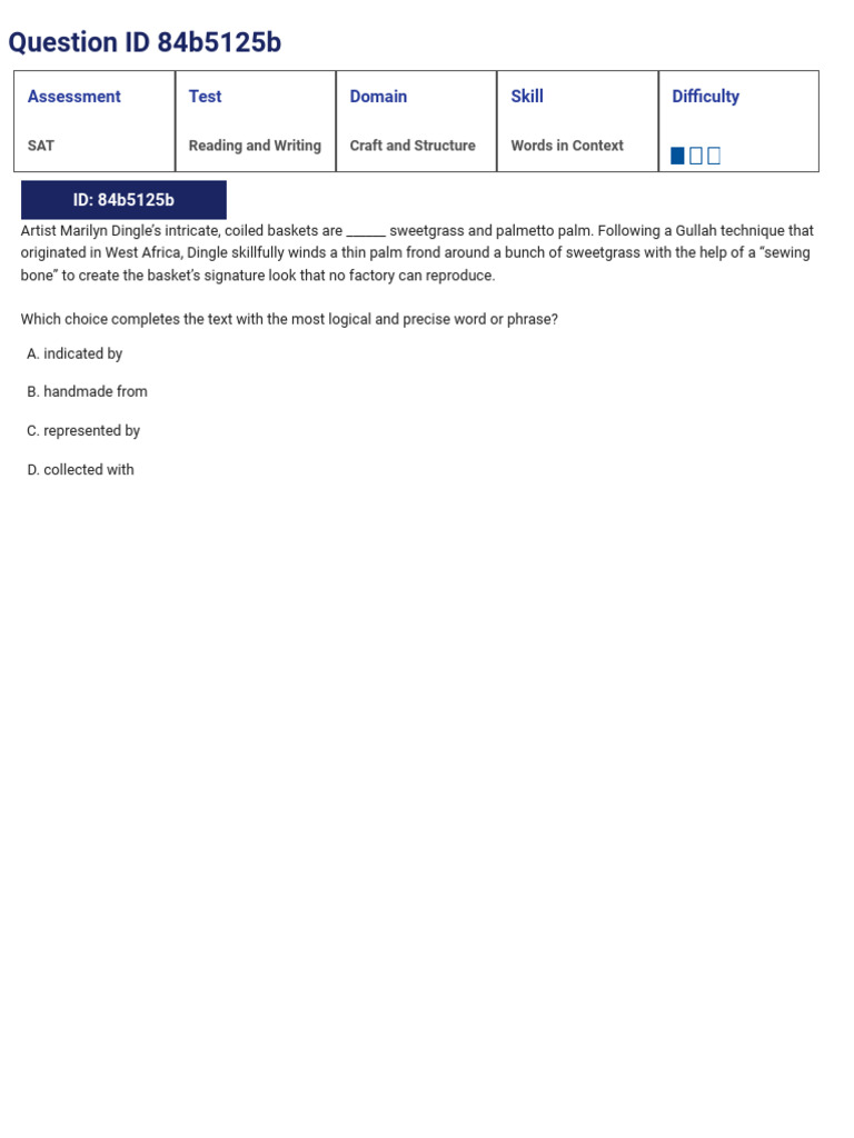 SAT Suite Question Bank-Craft and Structure 2 | PDF | Umami | Taste