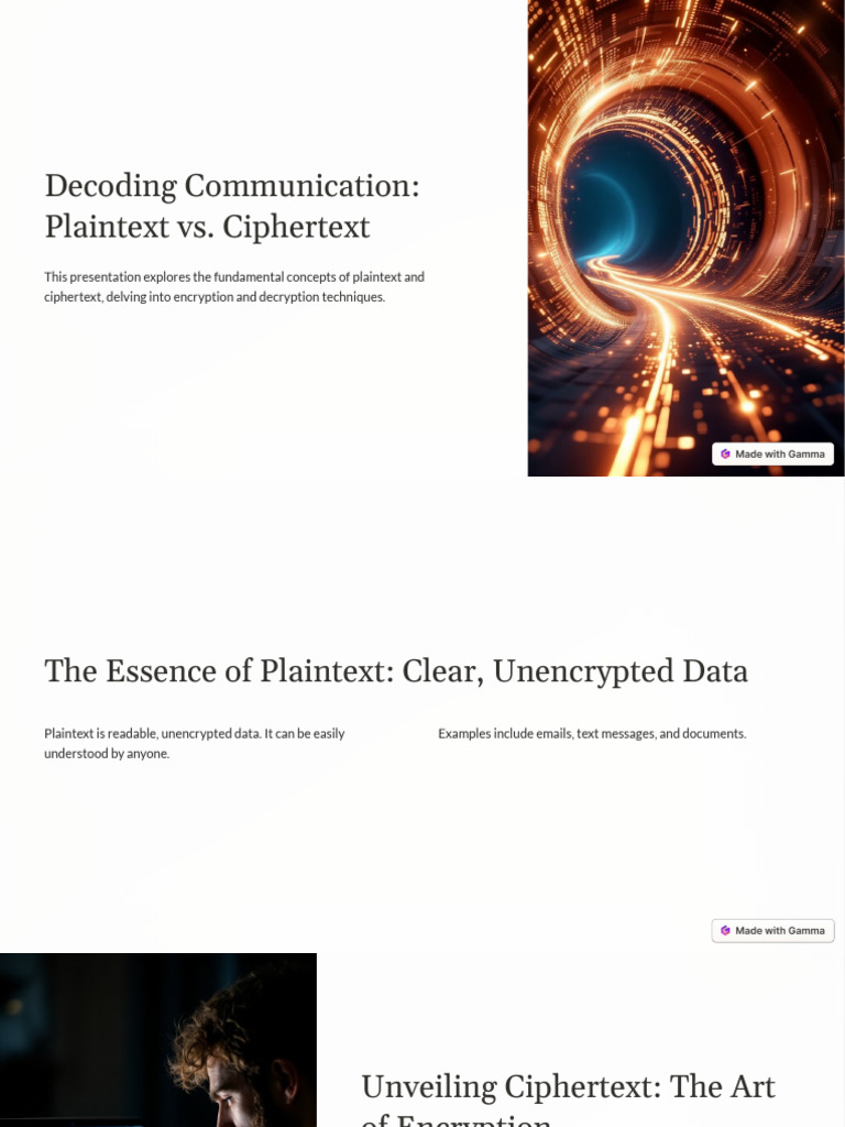Decoding Communication Plaintext vs Ciphertext | PDF