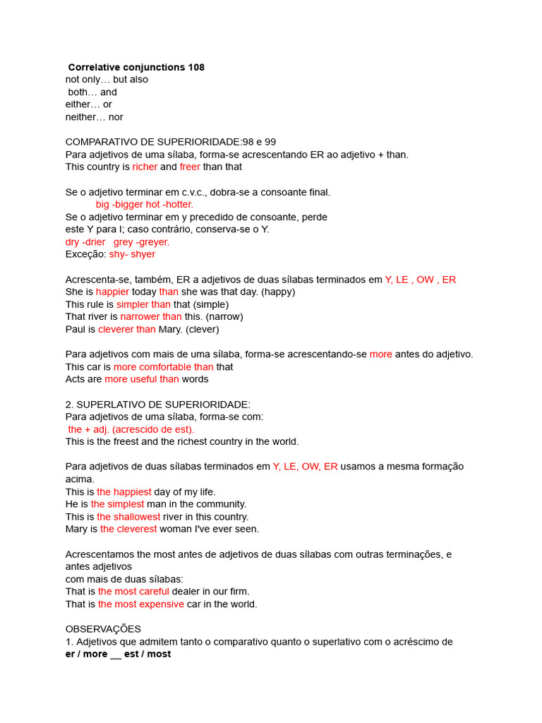 resumo de ingles | PDF