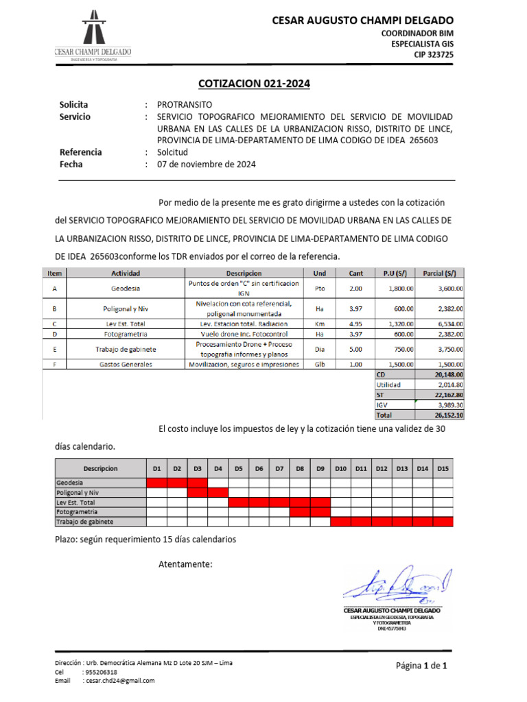 Cot Protransito TP 021-2024 | PDF