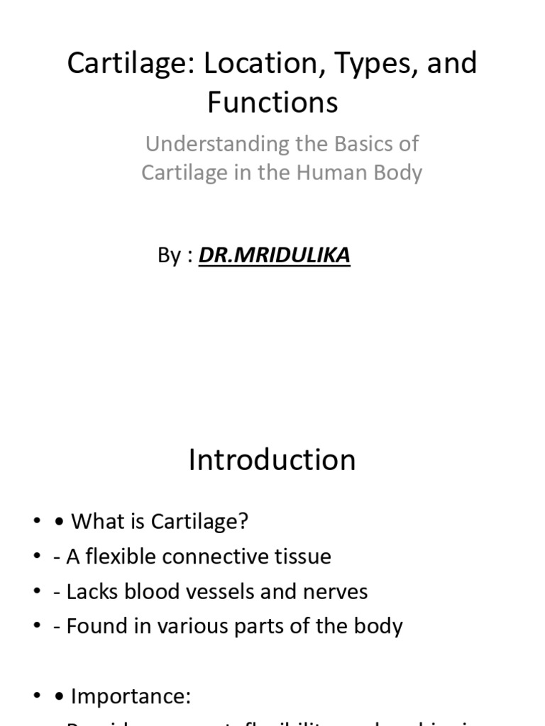 Cartilage: Types, Functions, and Growth | PDF