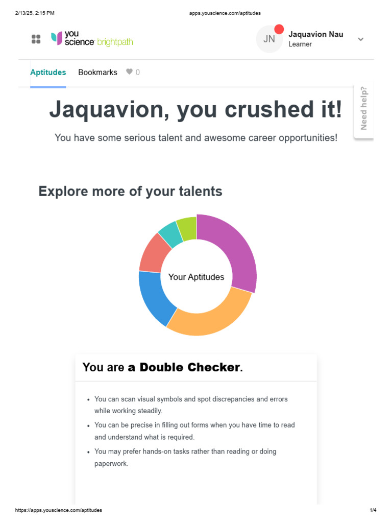 Jaquavion's Aptitude Insights | PDF | Psychological Concepts | Psychology