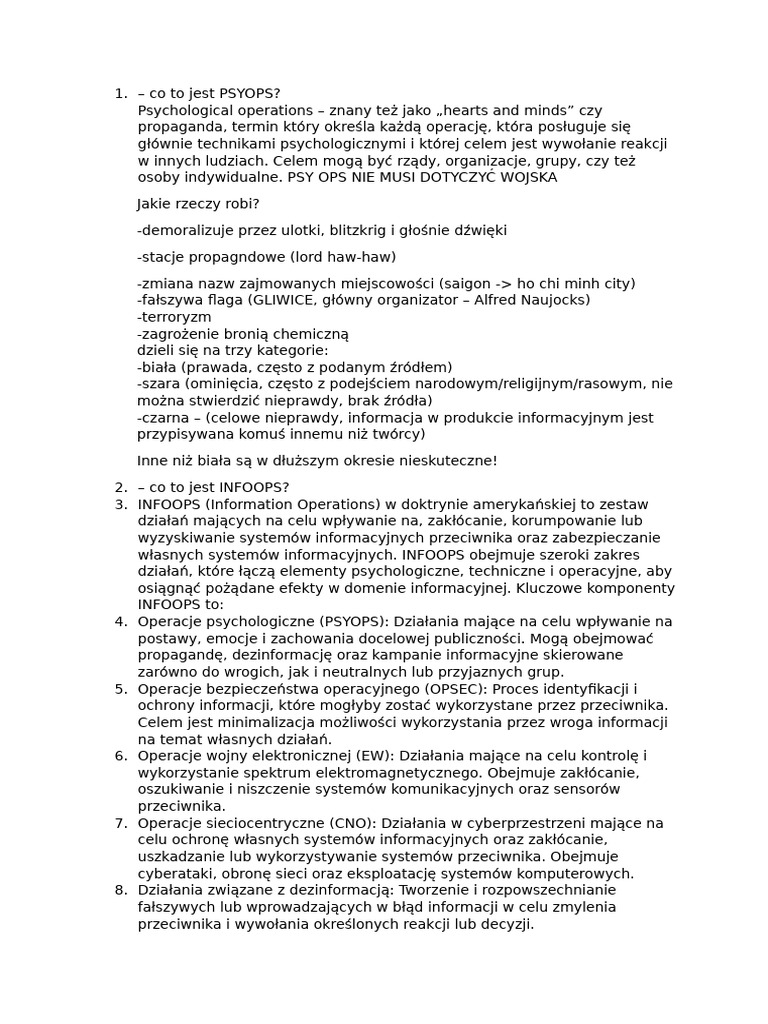 Psyops Tekst | PDF