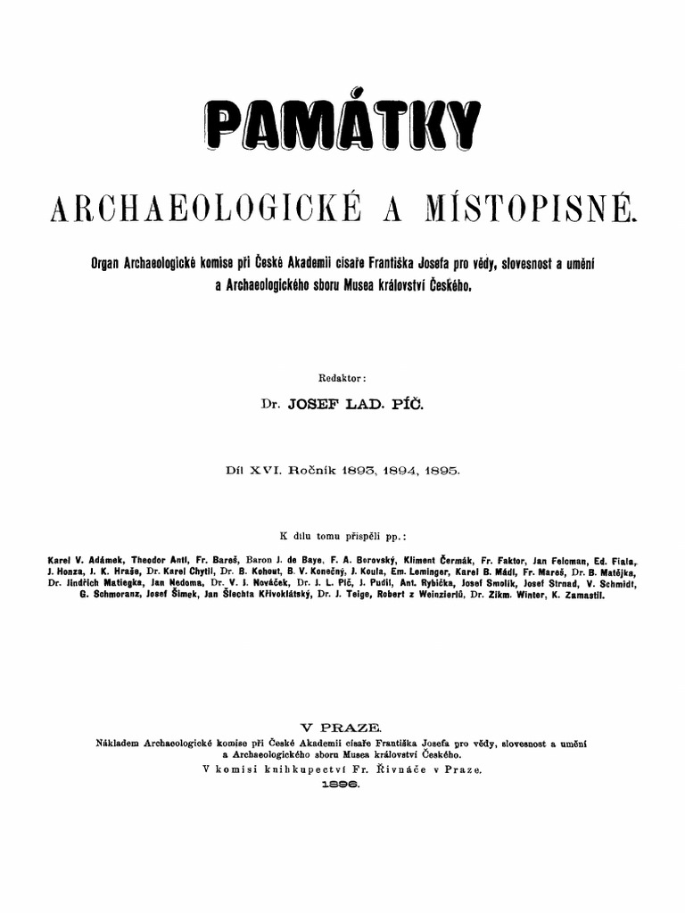 Památky Archeologické 16-1-1896 | PDF