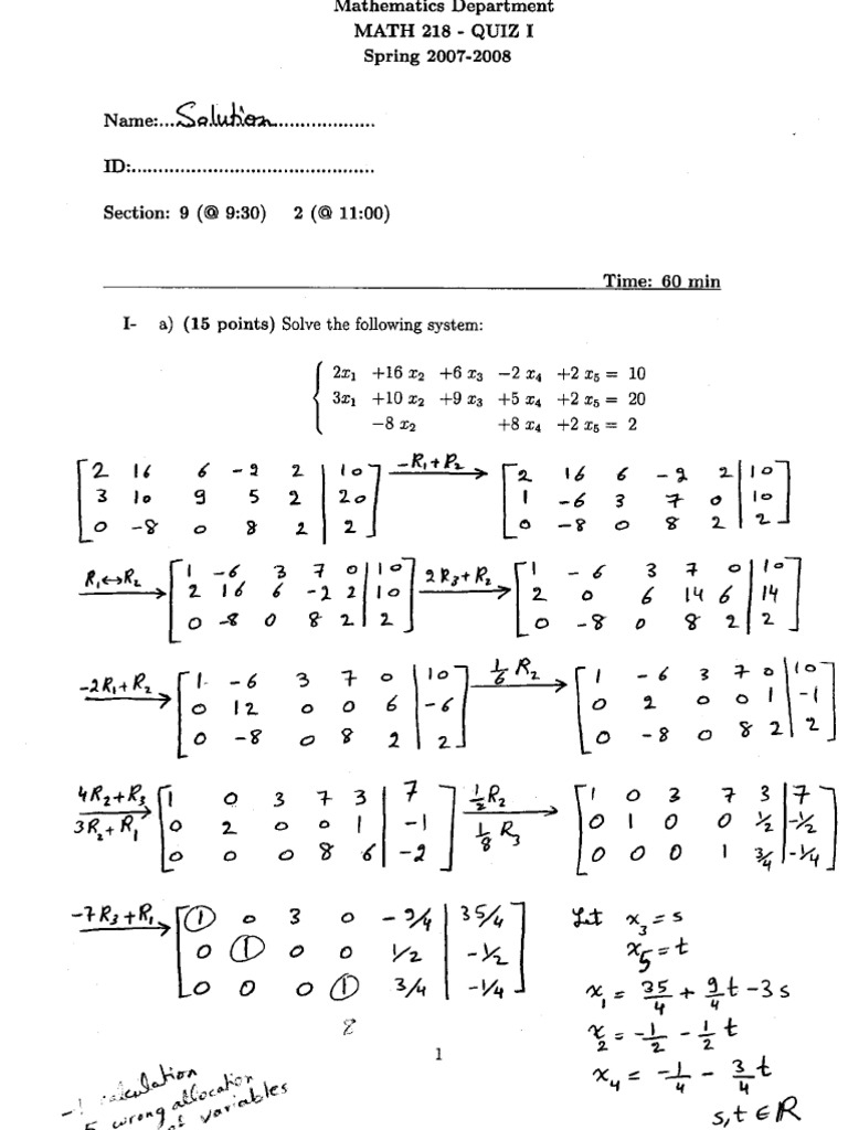 Spring 2007 Solution | PDF