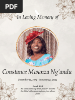 Caleb Chinyadza Tombstone Unveiling Program | PDF
