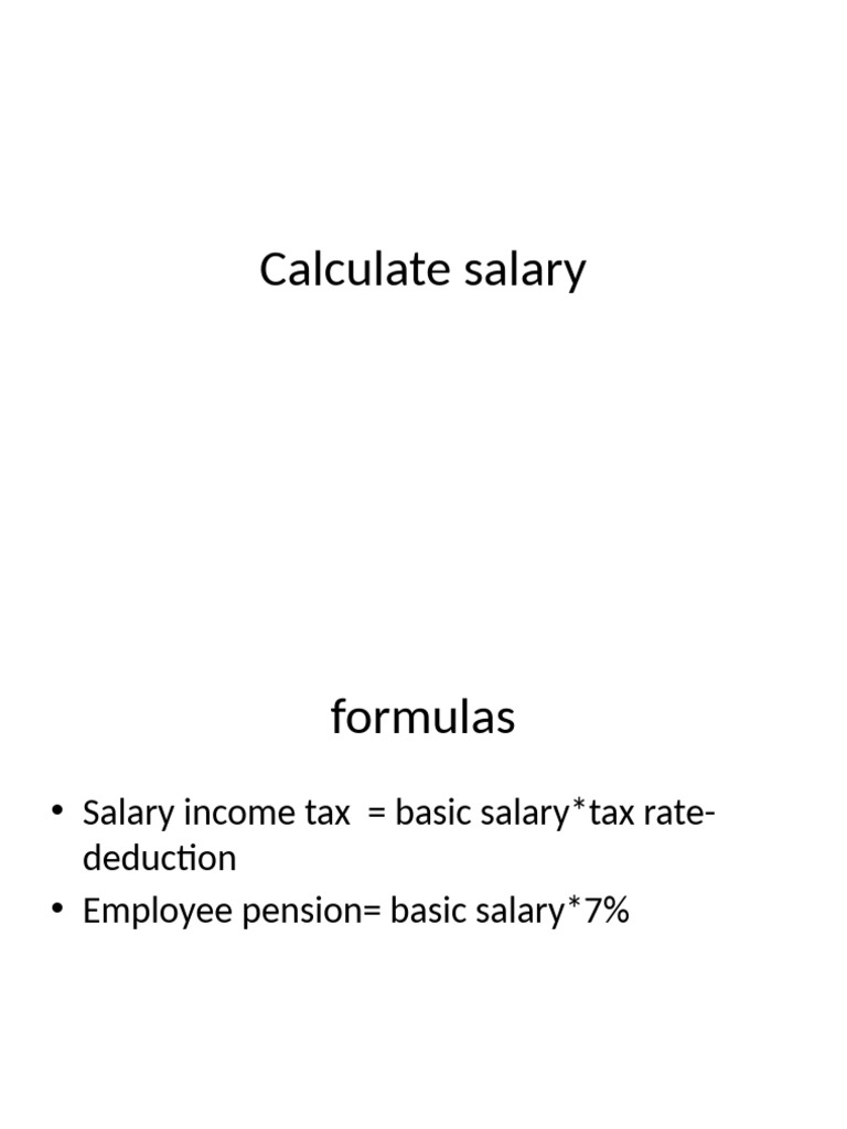 Salary Tax Calculation Guide | PDF