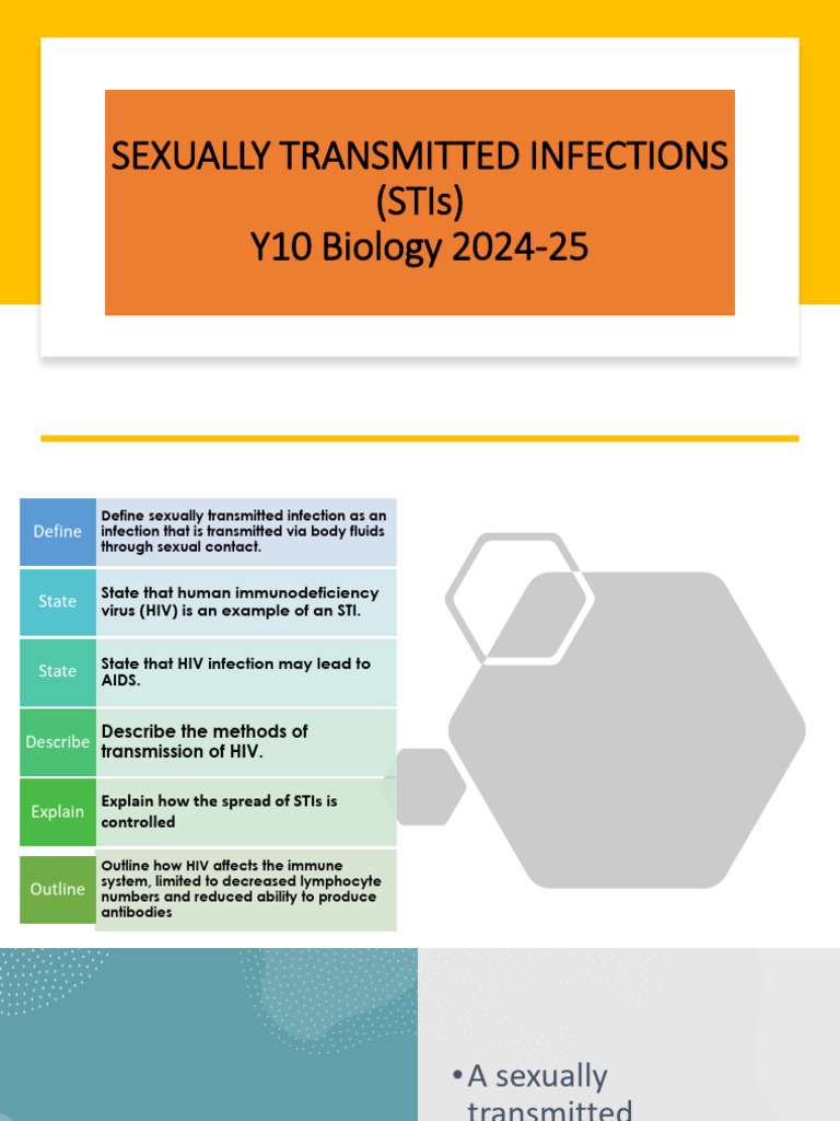 Chapter 16 Reproduction 2023-24 STIs | PDF | Sexually Transmitted ...